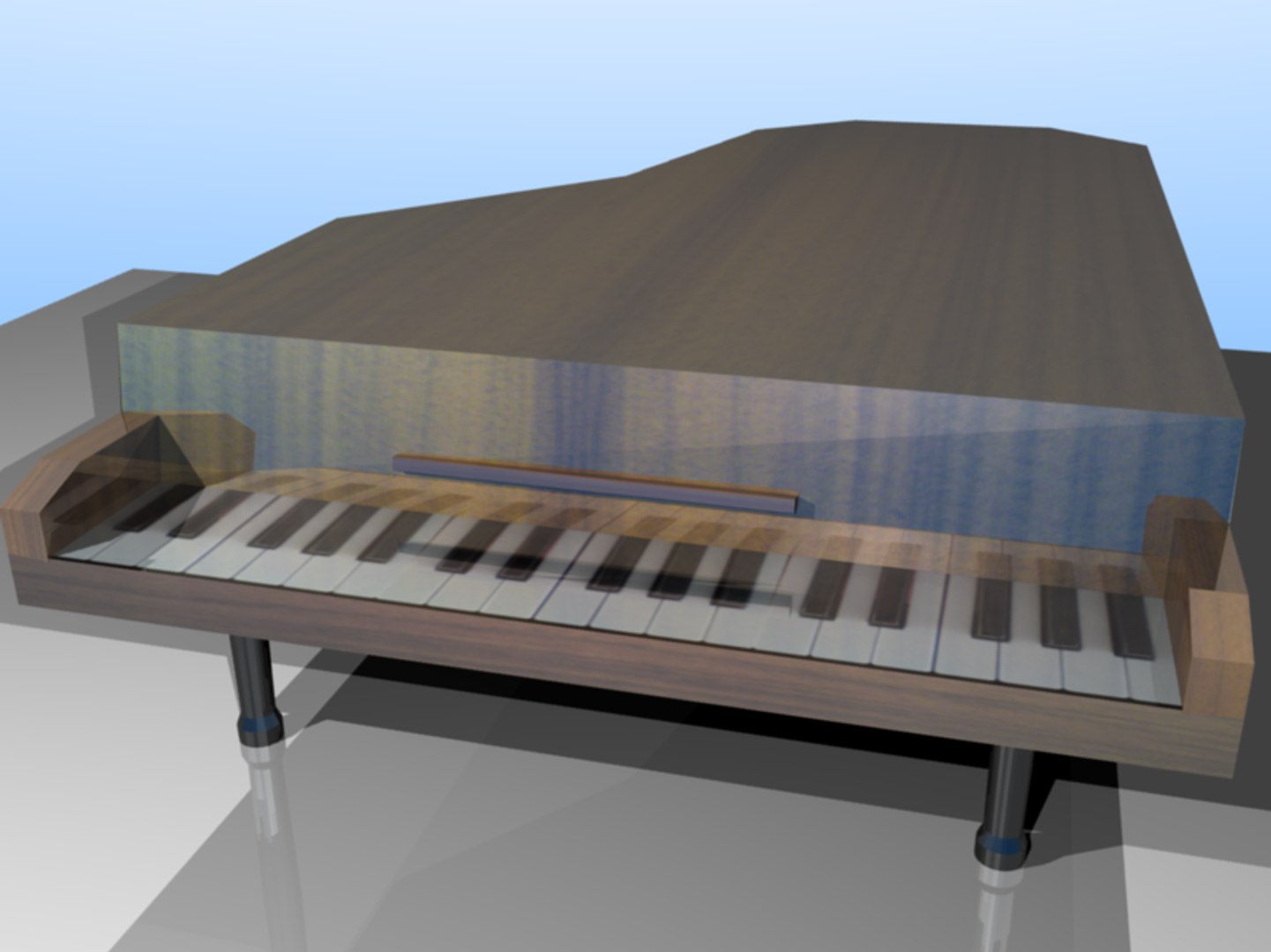 3d Grand Piano Materials Model