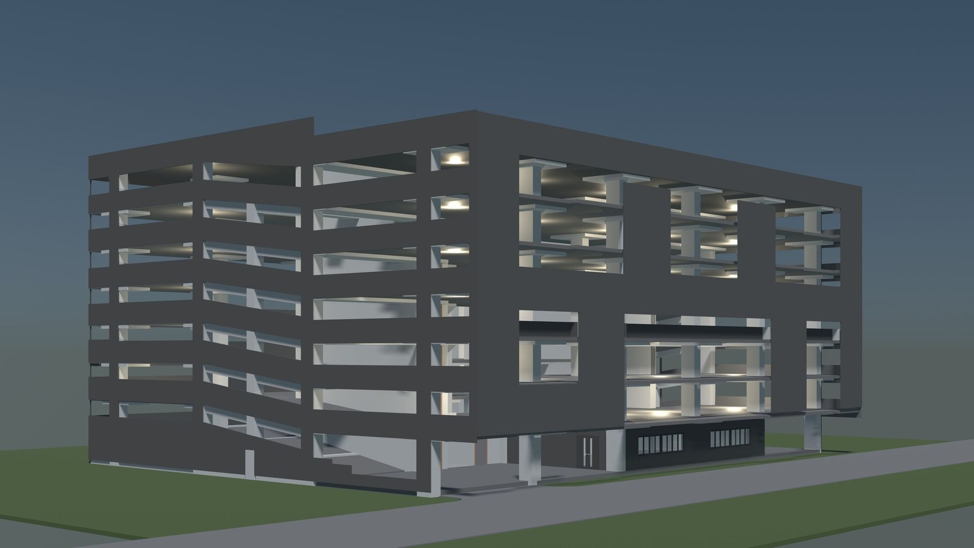 3D Parking Building Model - TurboSquid 1993226