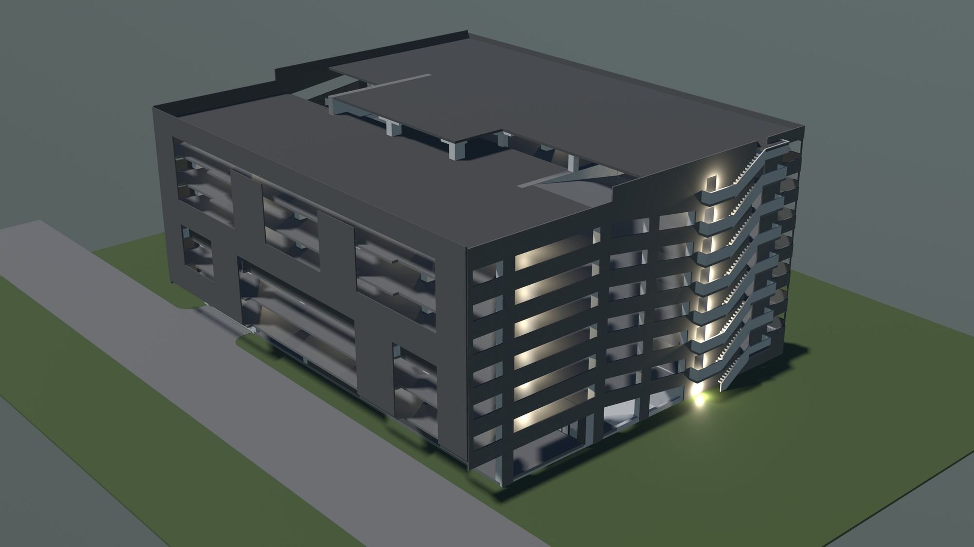 3D Parking Building Model - TurboSquid 1993226