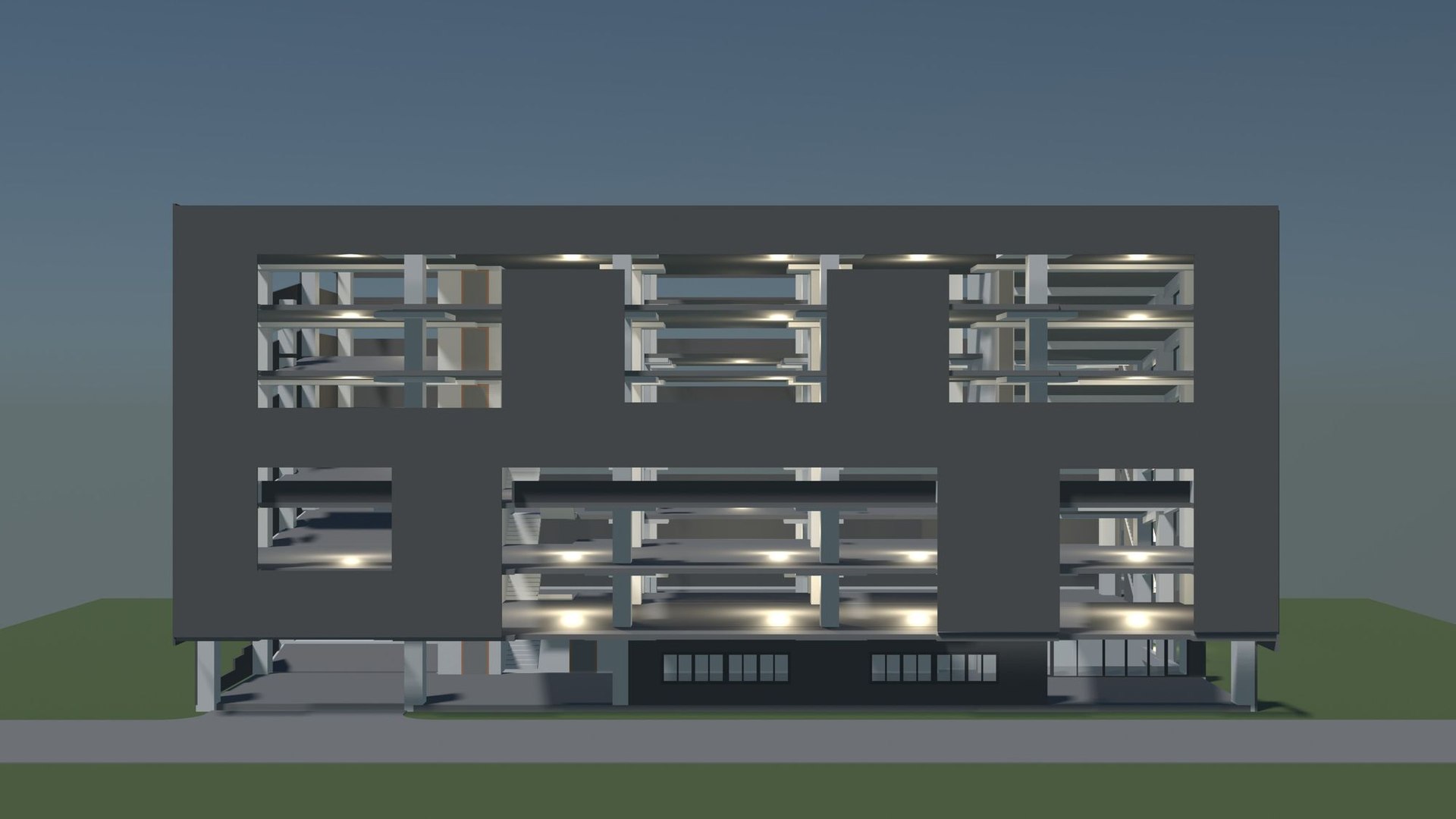3D Parking Building Model - TurboSquid 1993226