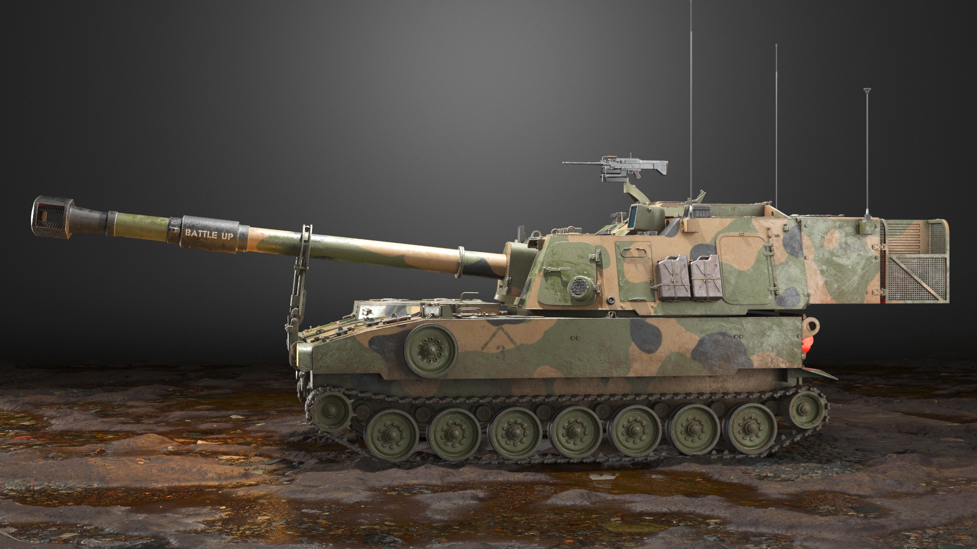 M109A6 Paladin Tank PBR 3D Model - TurboSquid 2269536