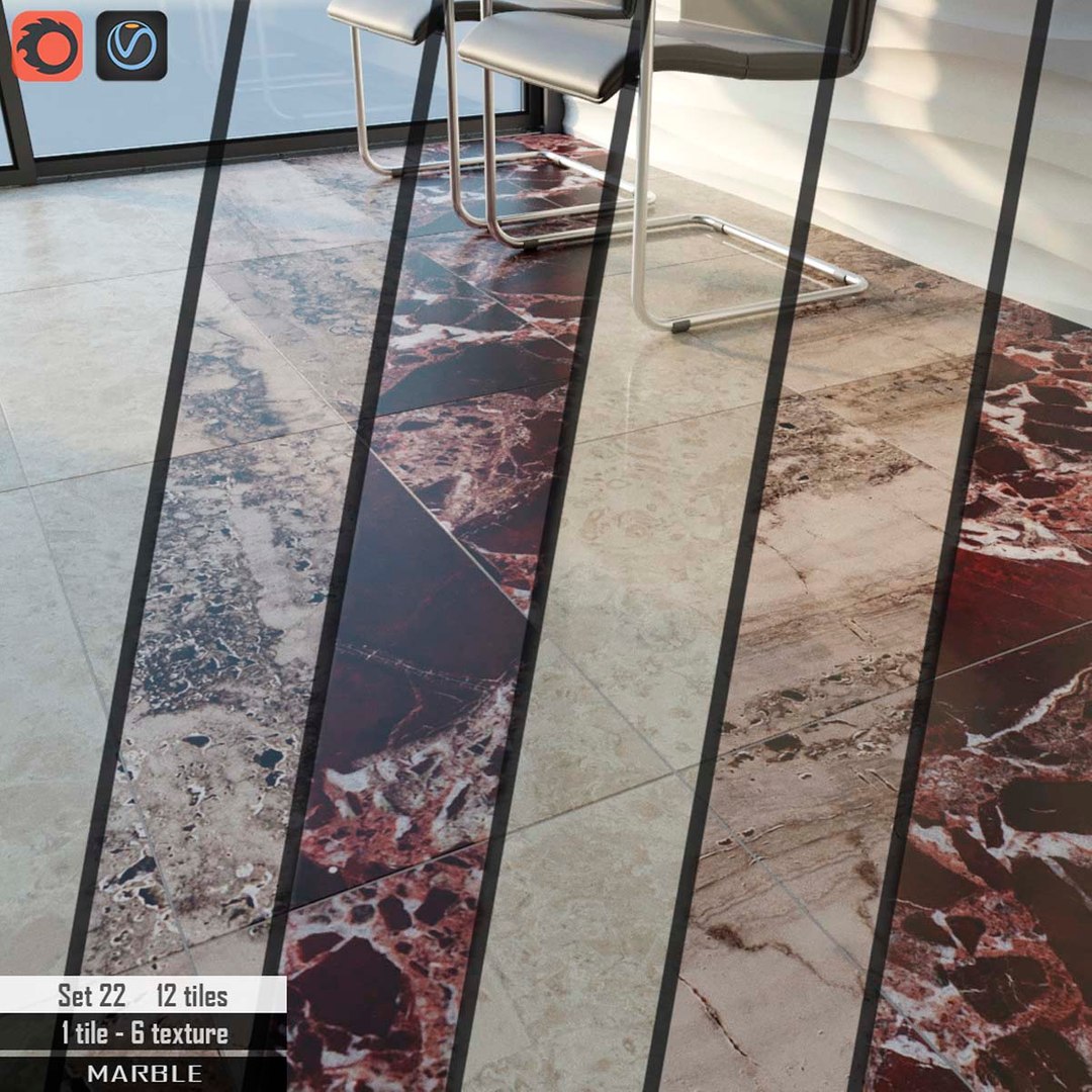 Tile cosmo stone set 3D model - TurboSquid 1272147