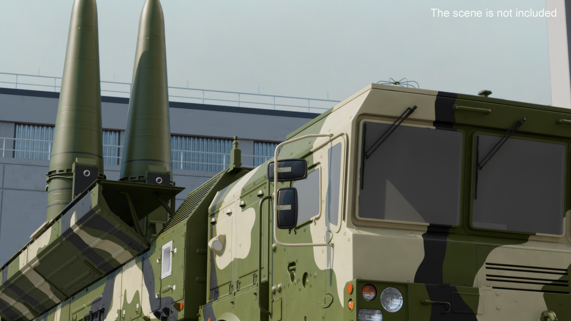 Iskander SS-26 Stone In Camouflage Colored Rigged For Maya 3D Model - TurboSquid 2346042