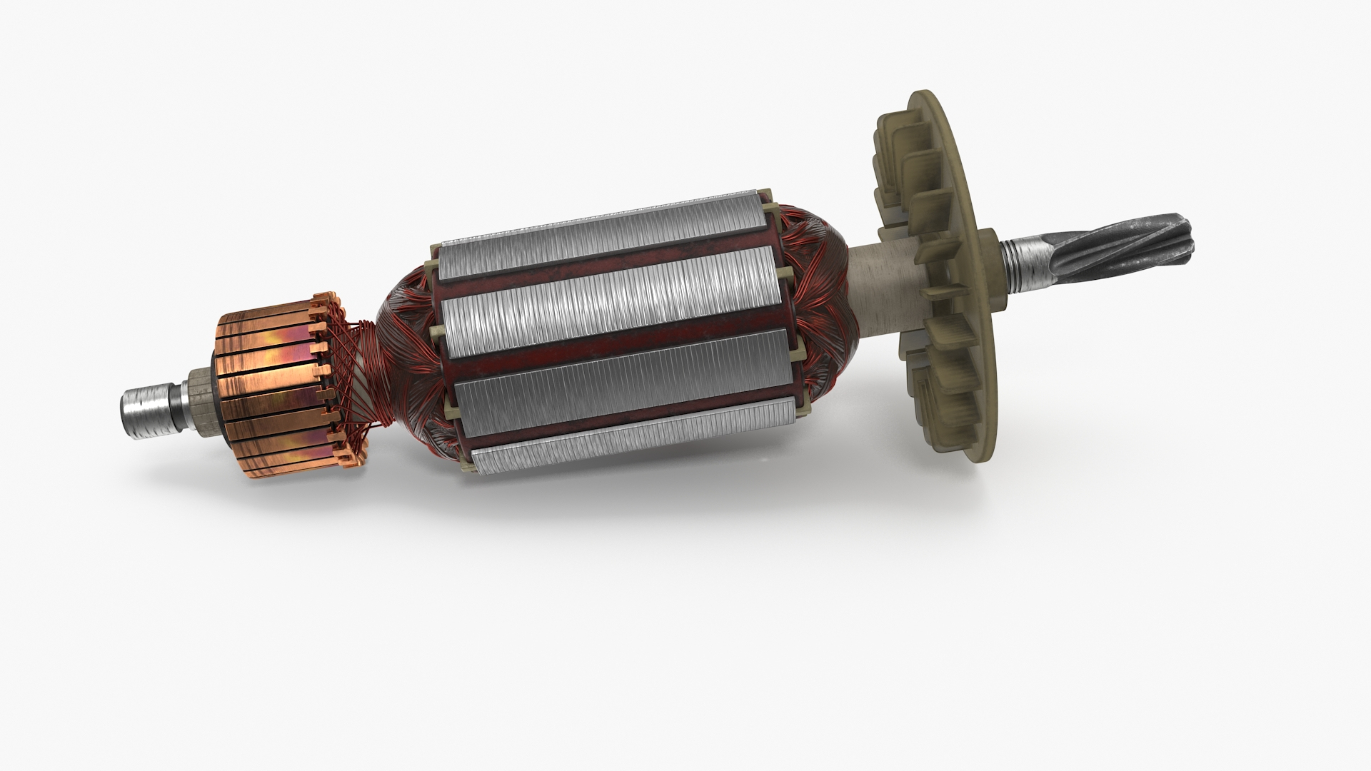 3D Old Electric Motor Rotor - TurboSquid 1970851