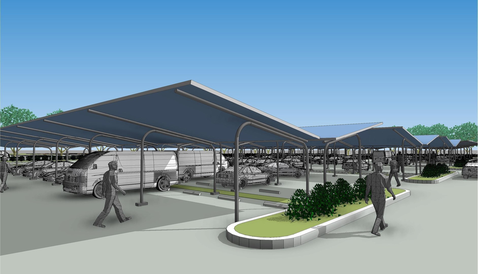 Solar Car Park - 2 3D - TurboSquid 1887150