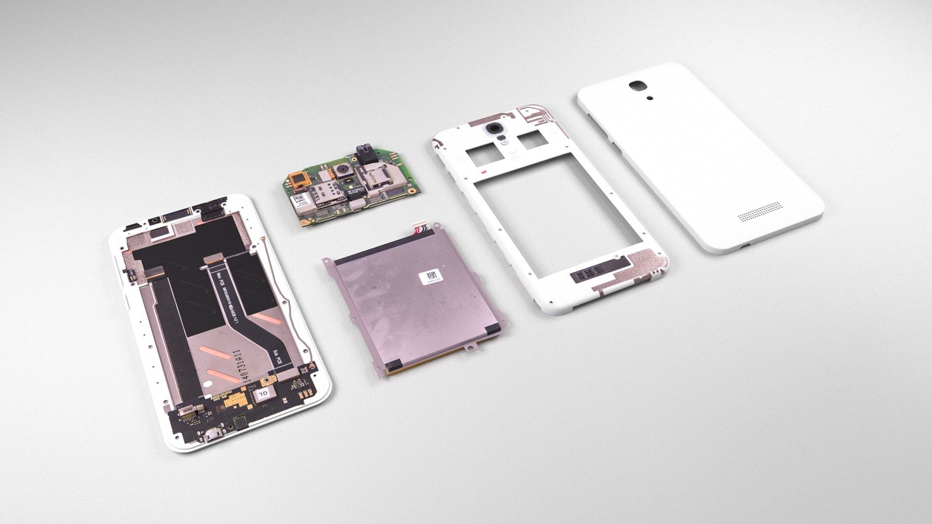 Disassembled Mobile Phone 3D Model - TurboSquid 1553249