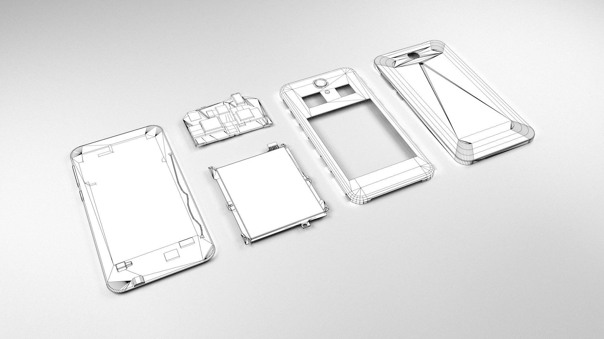 Disassembled Mobile Phone 3D Model - TurboSquid 1553249