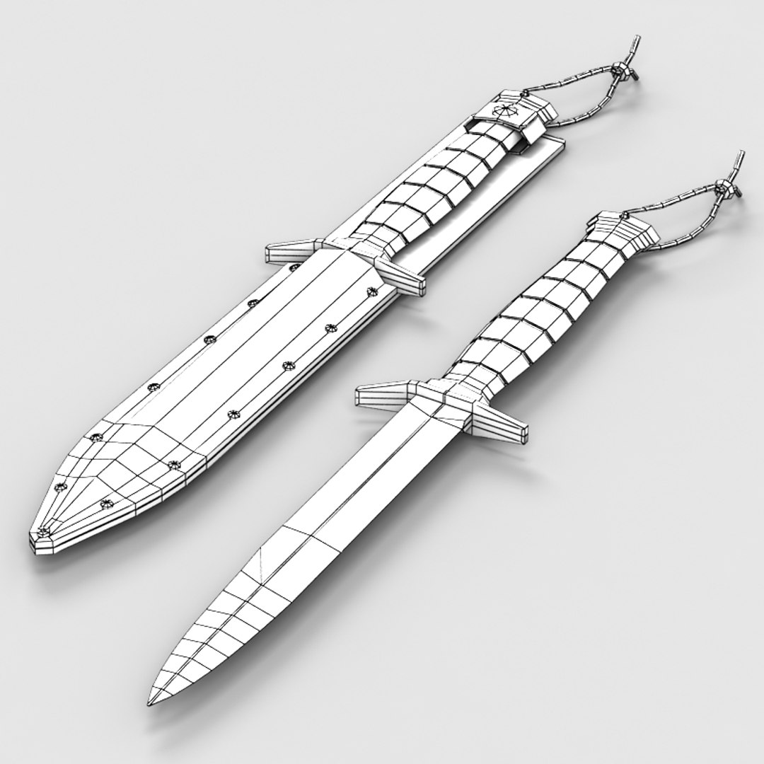 Army Dagger 3d Model