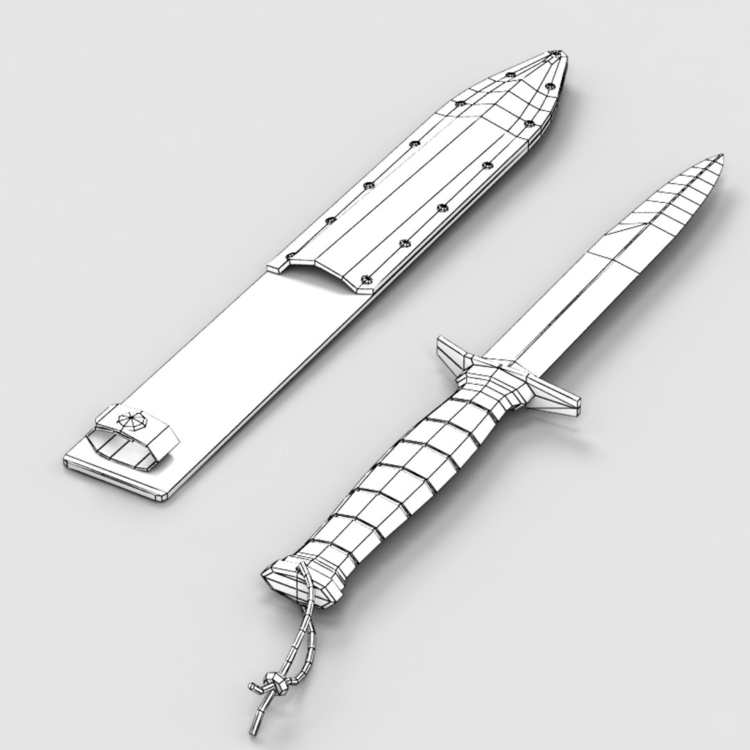 Army Dagger 3d Model
