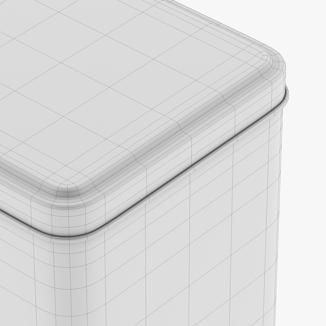 3d coffee tin container model
