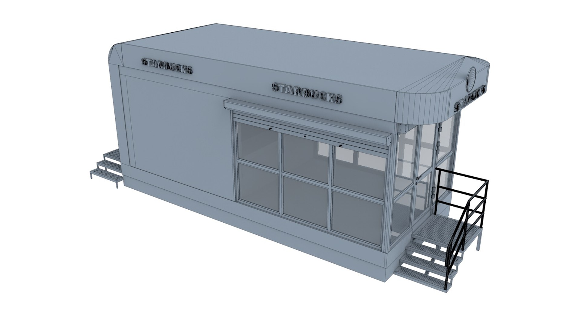 3D starbucks mobile cafe model - TurboSquid 1476199
