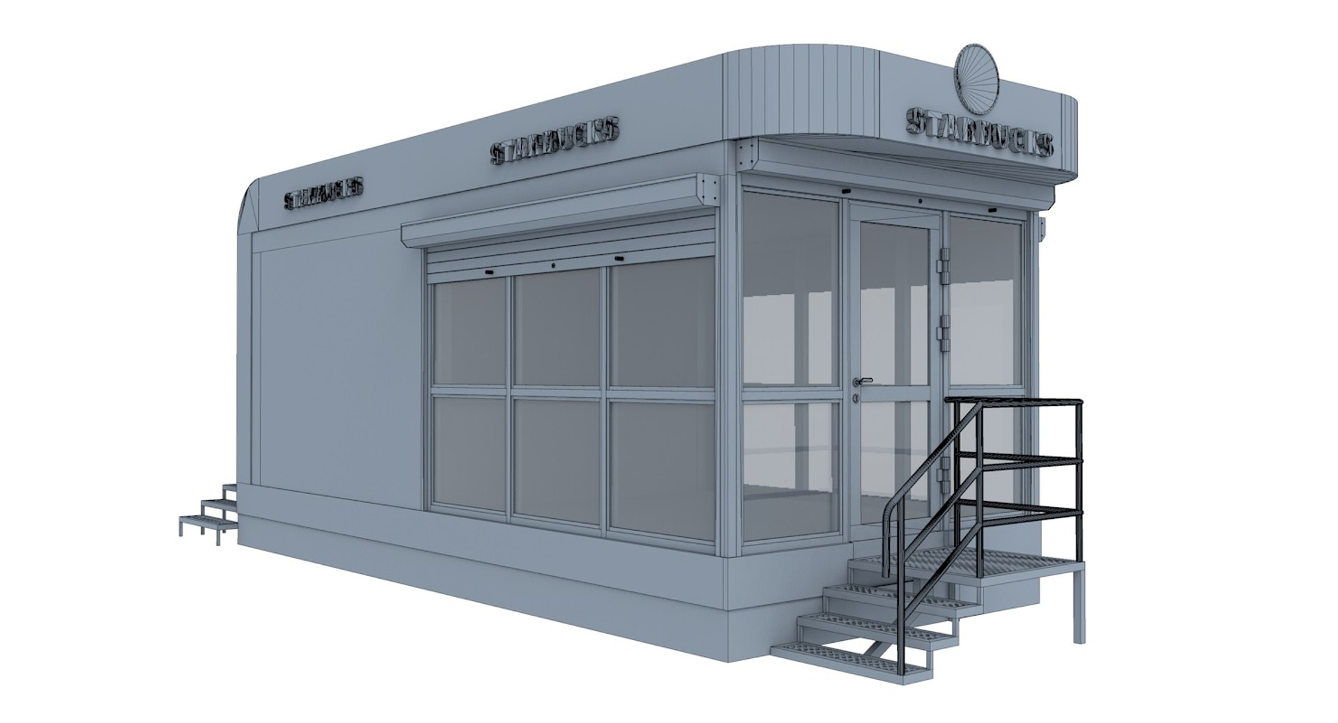 3D starbucks mobile cafe model - TurboSquid 1476199