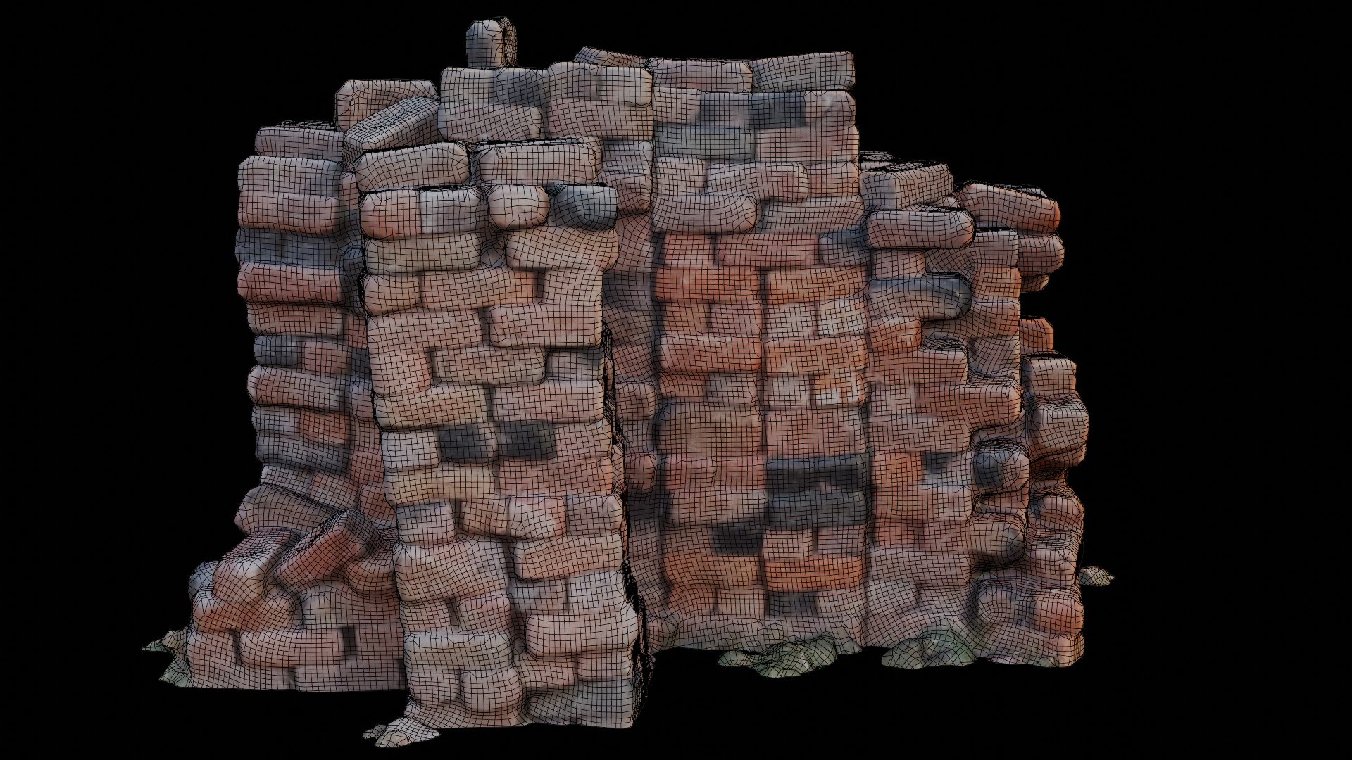 3D Model Stacked Bricks Scan - TurboSquid 2434549