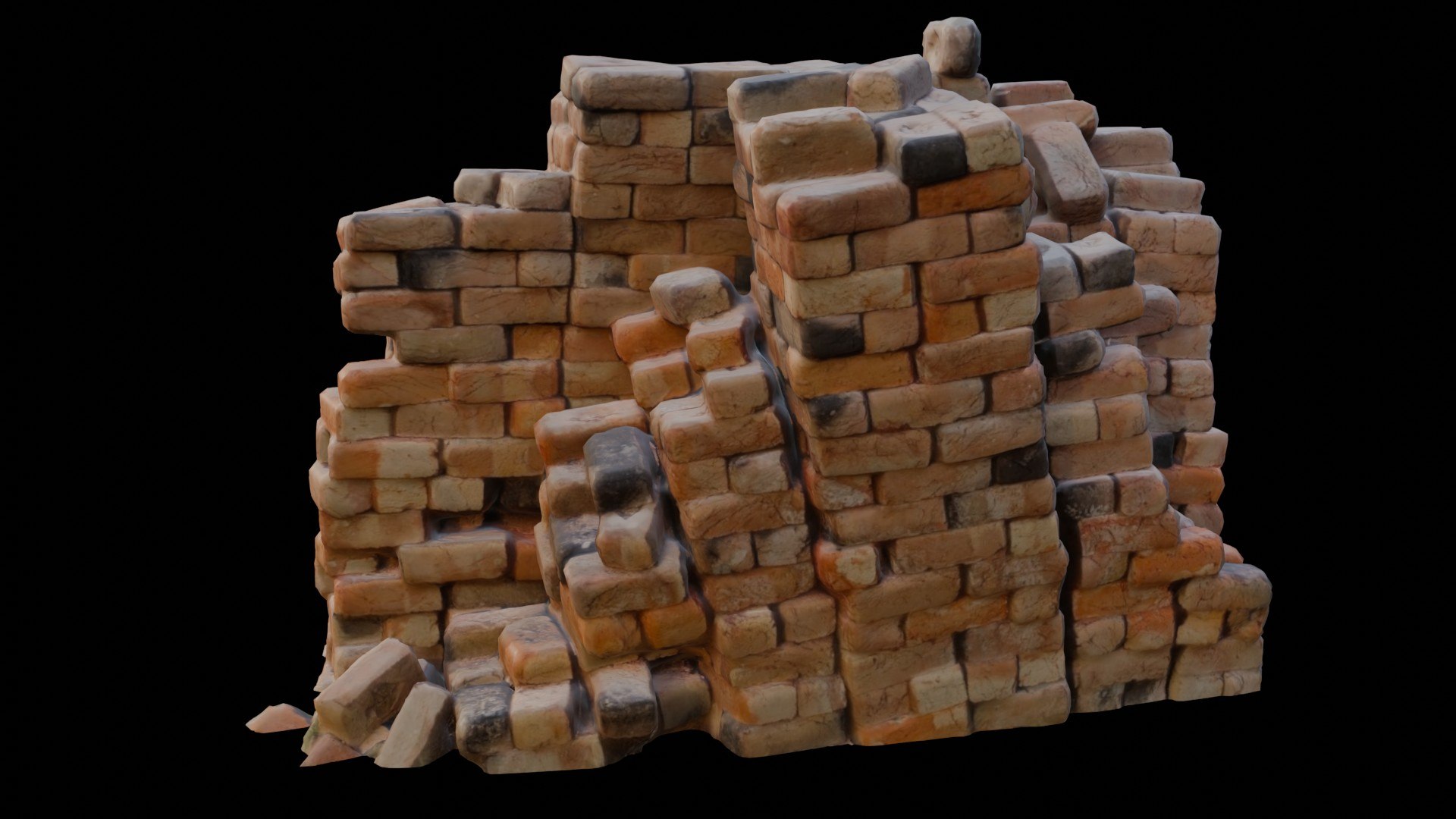 3D Model Stacked Bricks Scan - TurboSquid 2434549