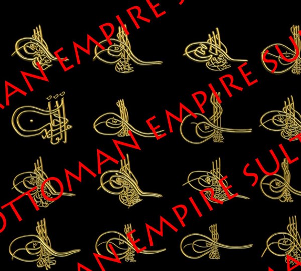 ottoman empire sultans tughras 3d model