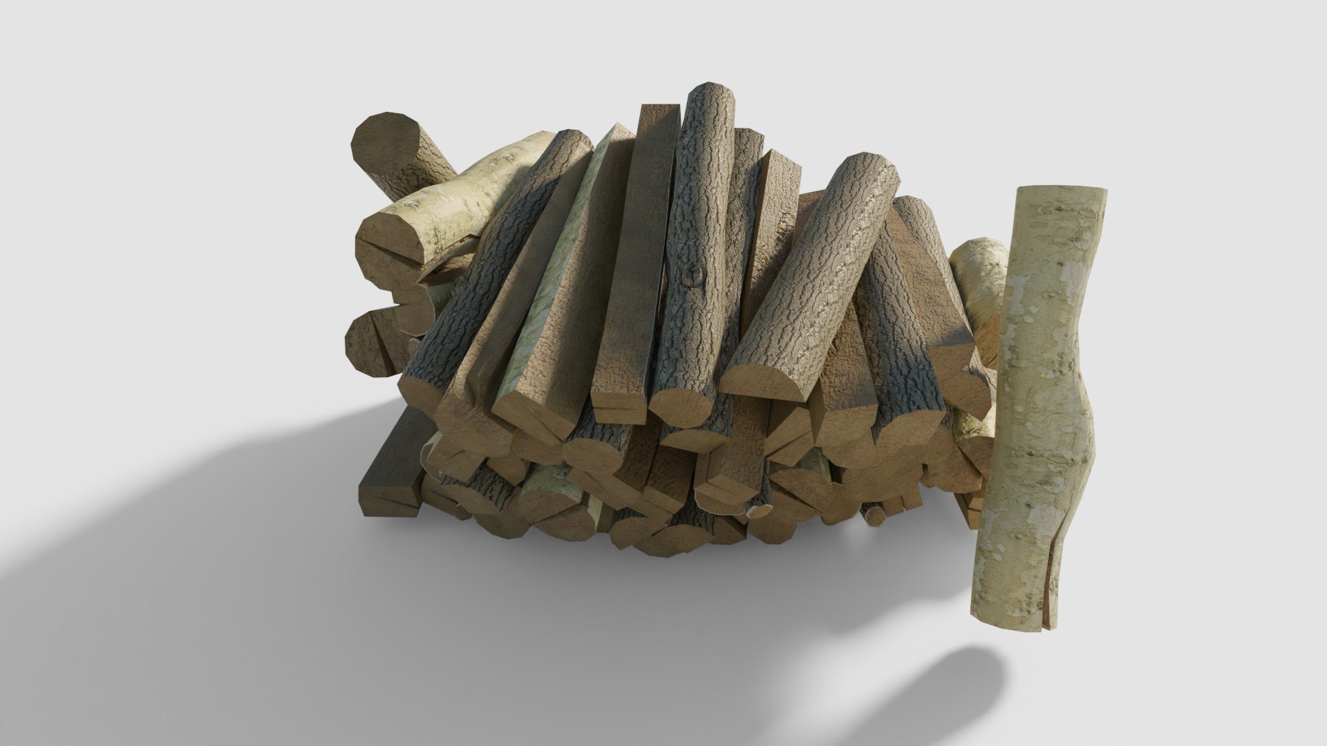 Firewood chunks with 4k pbr textures 3D model - TurboSquid 1901769