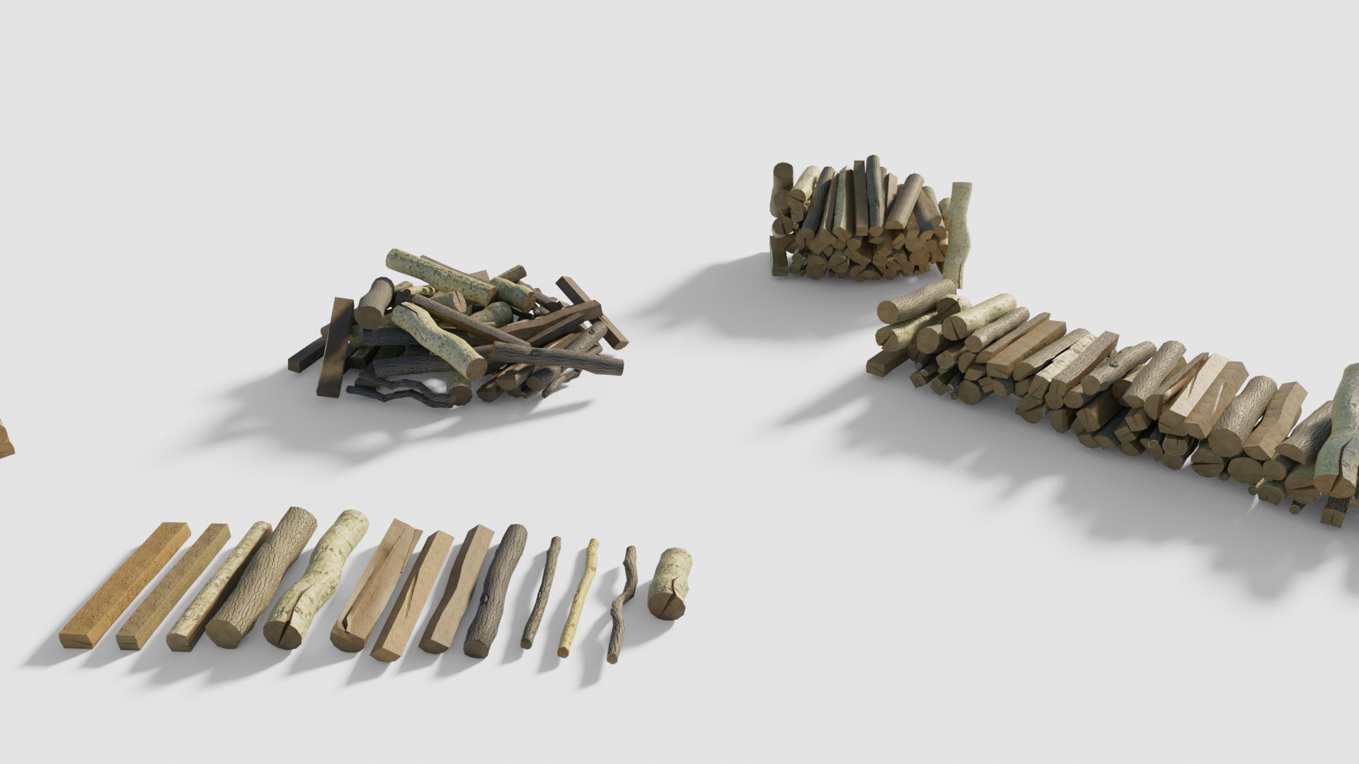 Firewood chunks with 4k pbr textures 3D model - TurboSquid 1901769