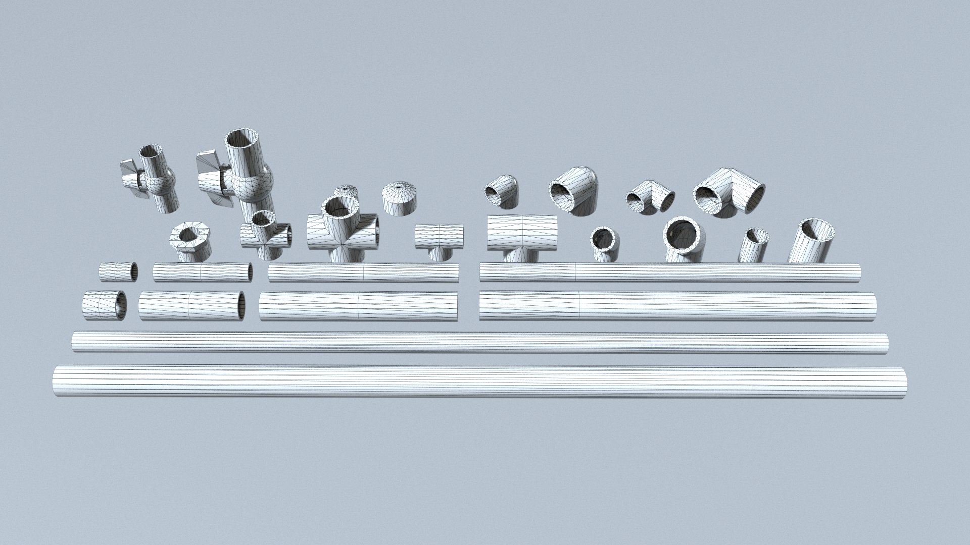 3D PVC Pipes And Fittings Collection - TurboSquid 2098511