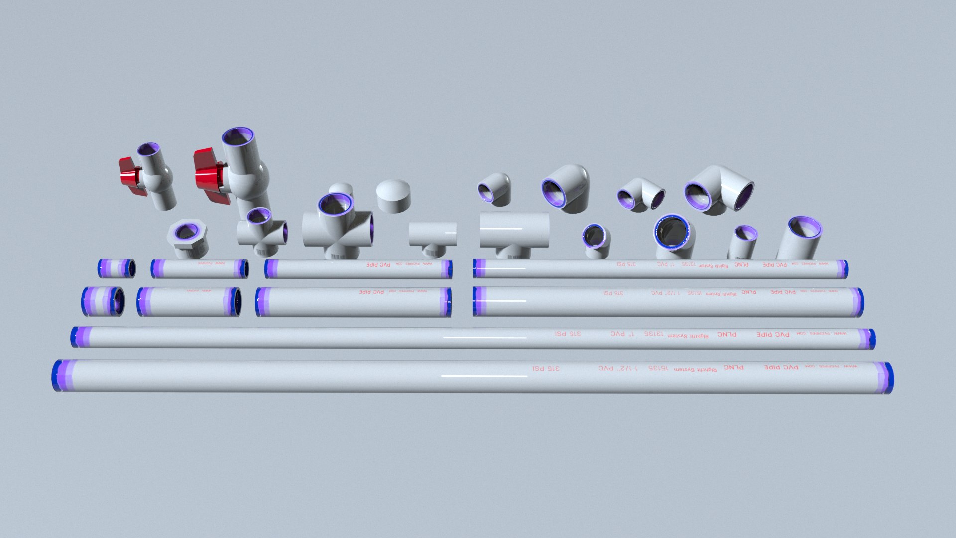3D PVC Pipes And Fittings Collection - TurboSquid 2098511