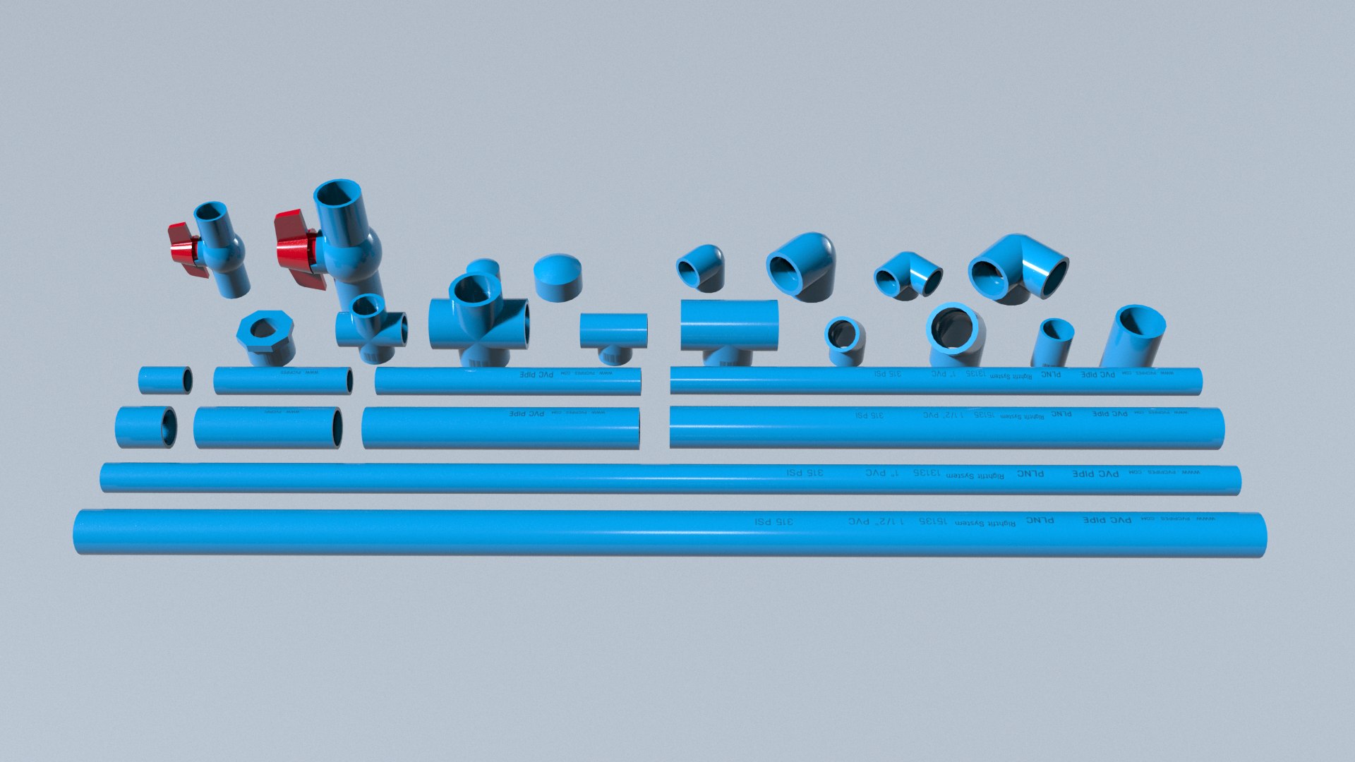 3D PVC Pipes And Fittings Collection - TurboSquid 2098511