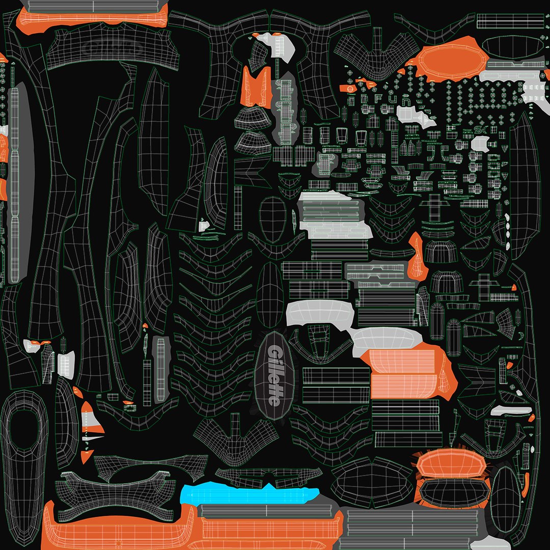 Shaving Razor Gillette Fusion 5 8K PBR Textures 3D model - TurboSquid ...