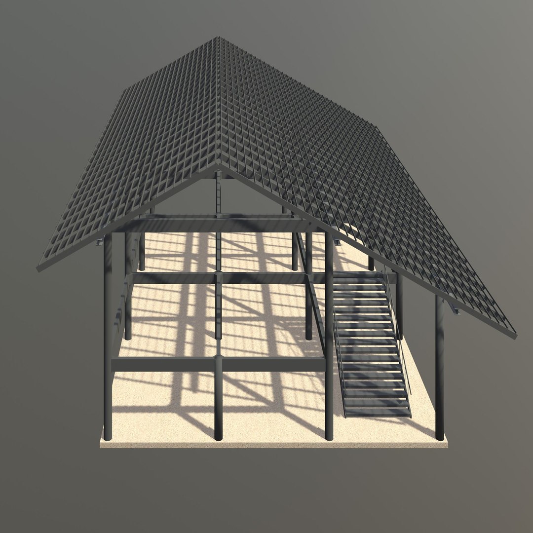 Tropical house structure model - TurboSquid 2041079