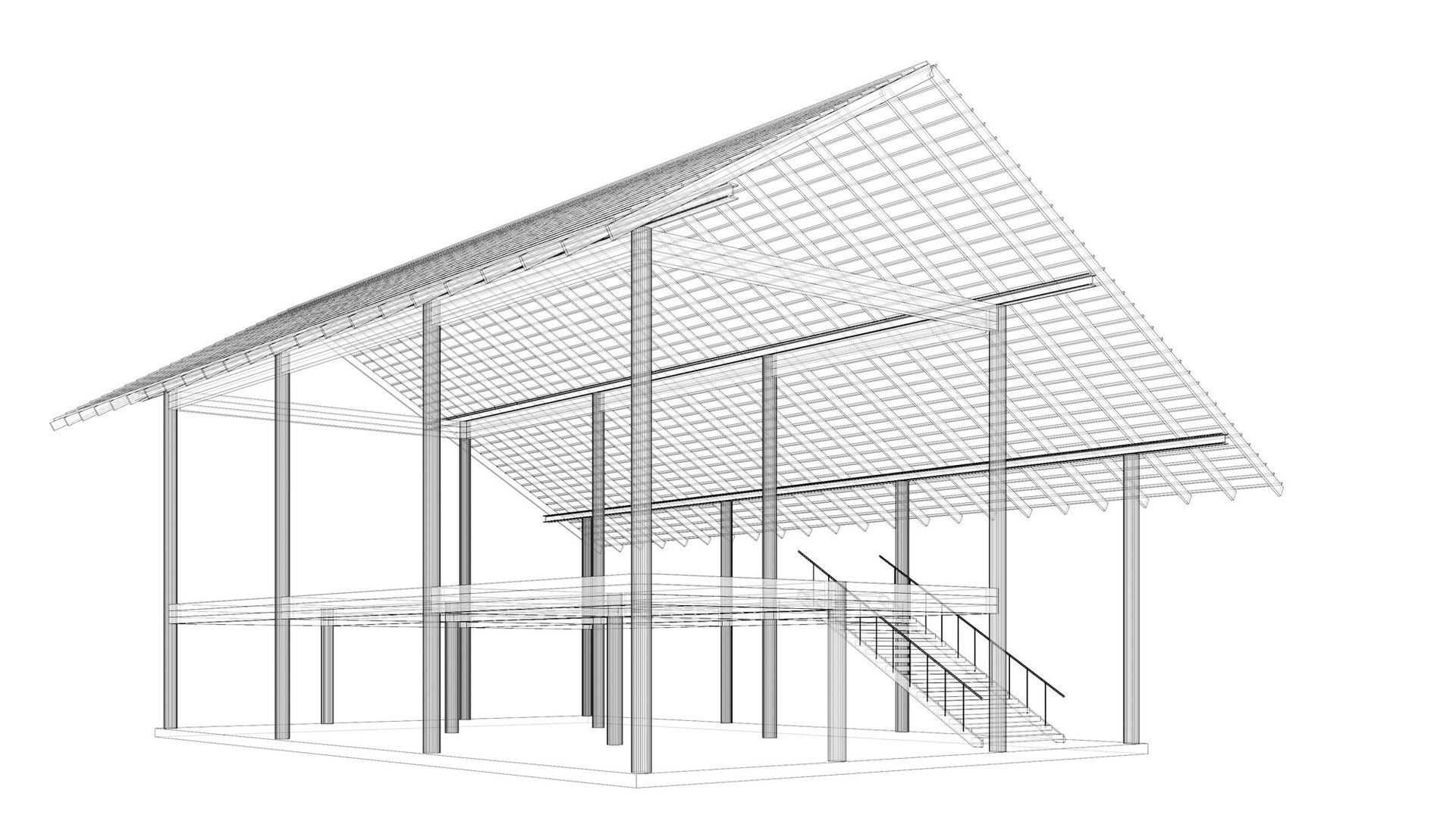 Tropical House Structure Model - TurboSquid 2041079