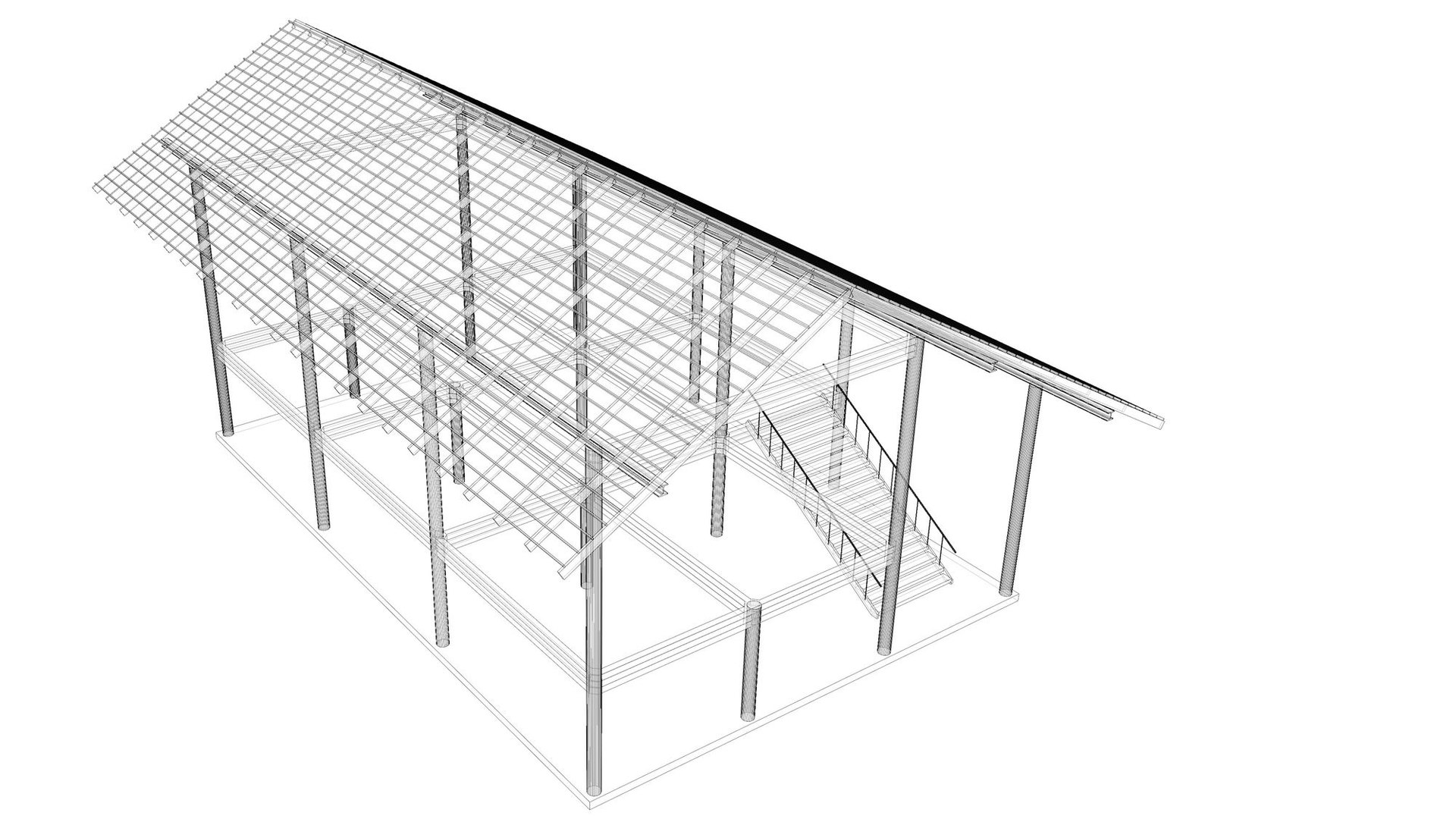 Tropical house structure model - TurboSquid 2041079