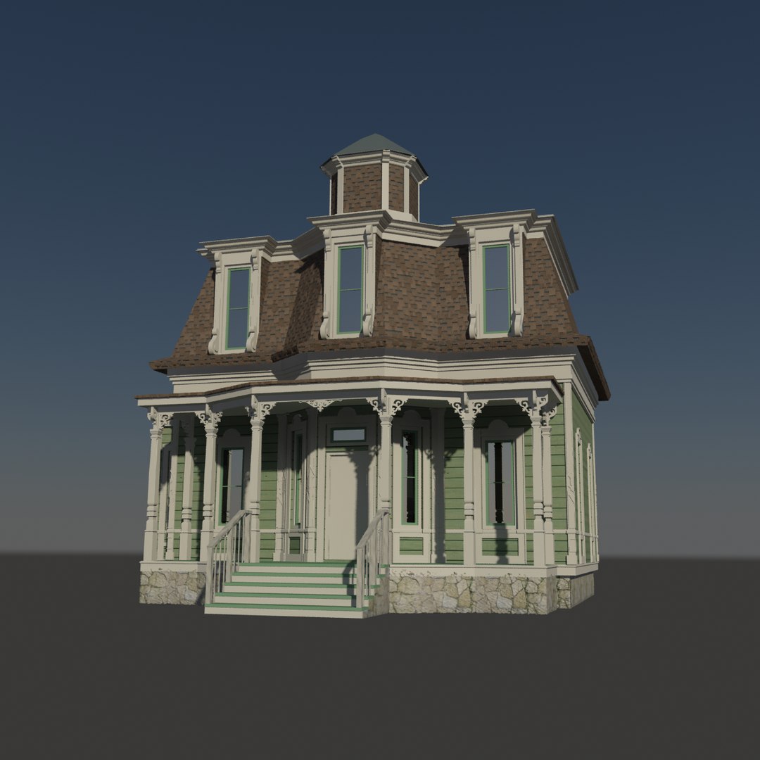 3d Wooden Victorian House Model