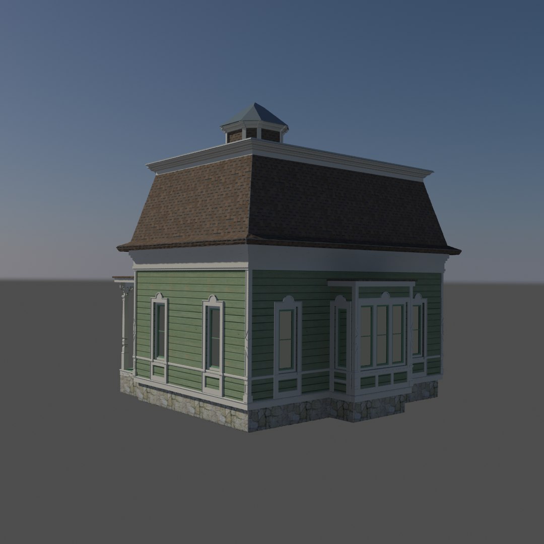 3d Wooden Victorian House Model