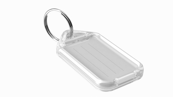 3D Clear Plastic Key Tag with Flap Open - TurboSquid 1781653