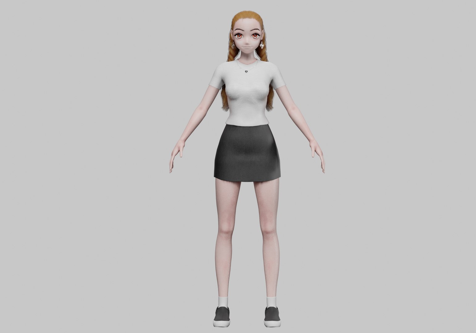 3D Model Anime Standard Girl V28104 - TurboSquid 2271507