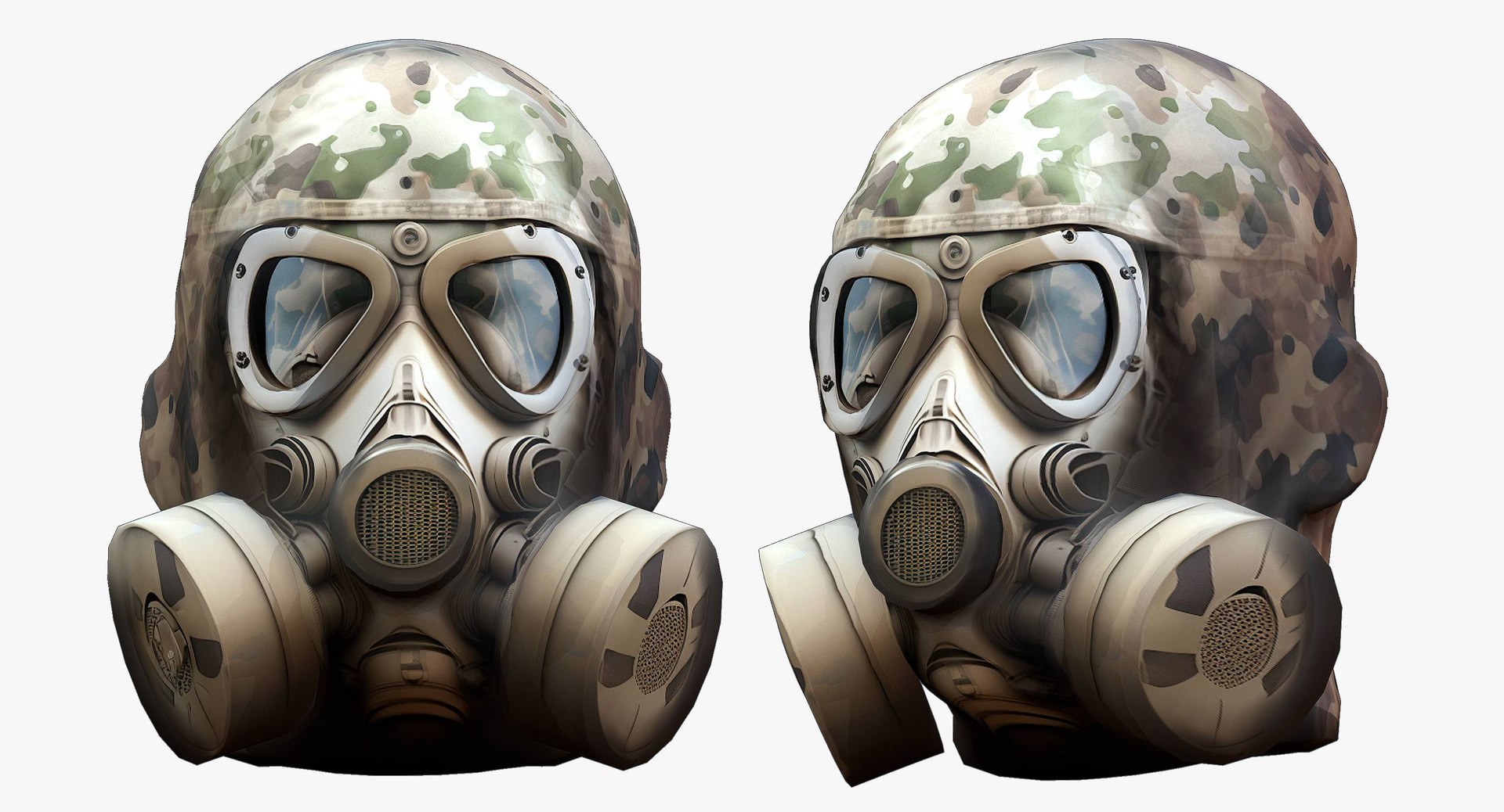 3D Gas Mask Helmet 3d Model Military Combat Protection 3D - TurboSquid ...