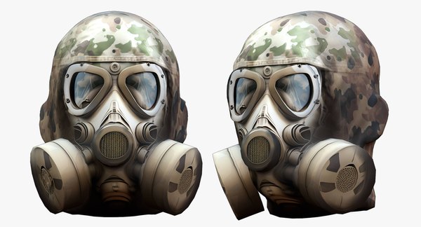 modelo 3d 3D Gas mask helmet 3d model military combat protection ...