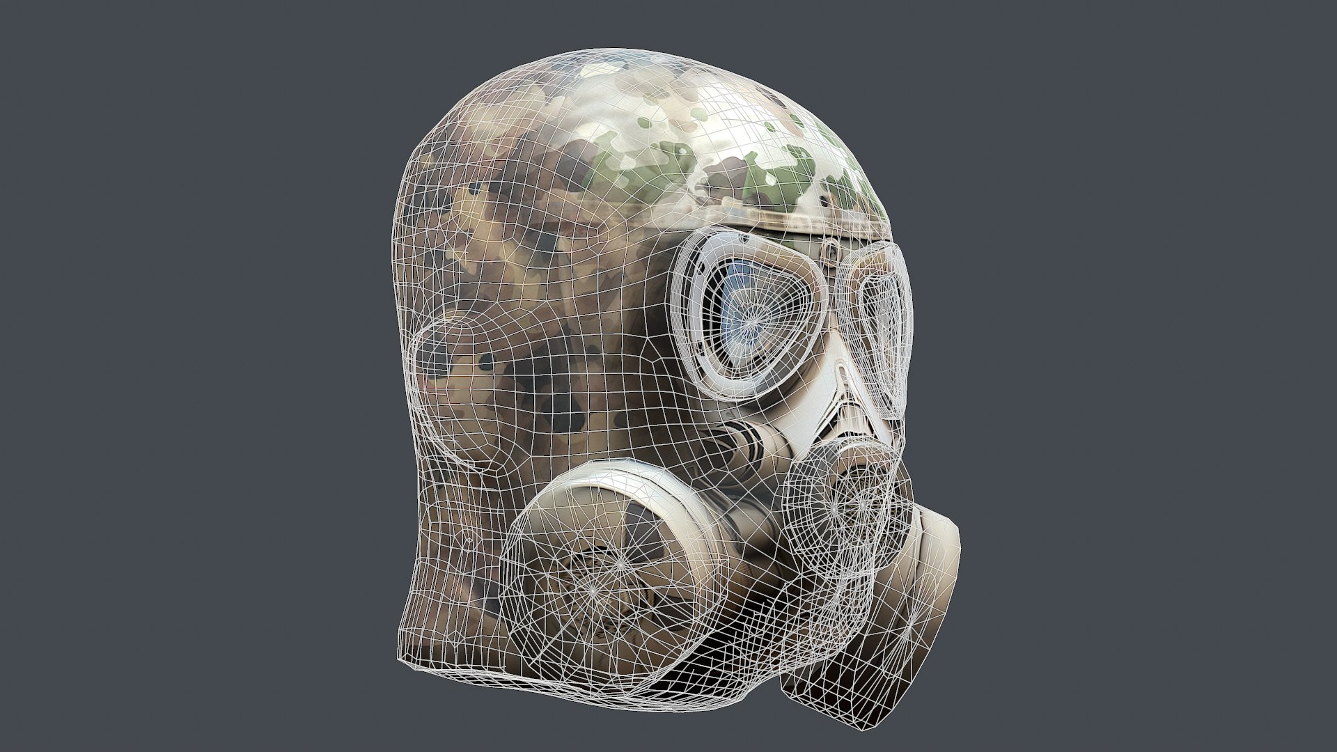 3D Gas Mask Helmet 3d Model Military Combat Protection 3D - TurboSquid ...