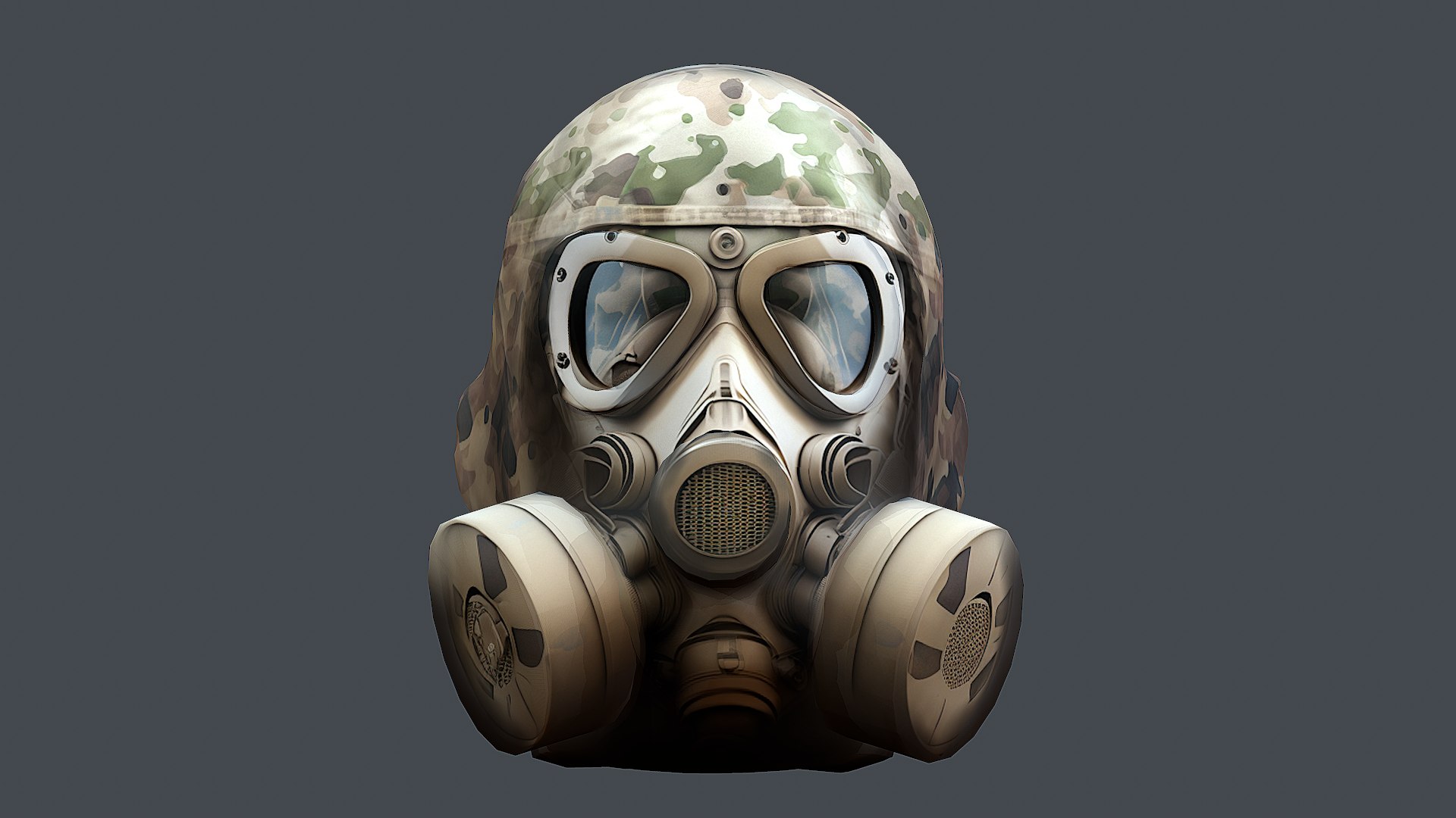 3D Gas Mask Helmet 3d Model Military Combat Protection 3D - TurboSquid ...