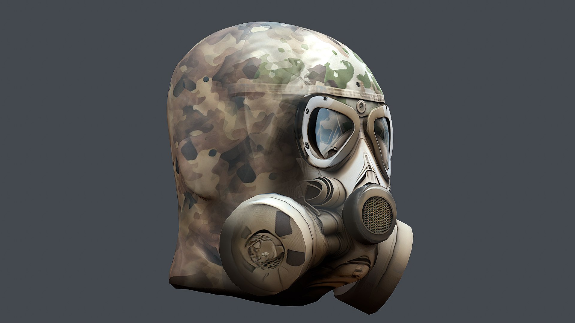3D Gas Mask Helmet 3d Model Military Combat Protection 3D - TurboSquid ...