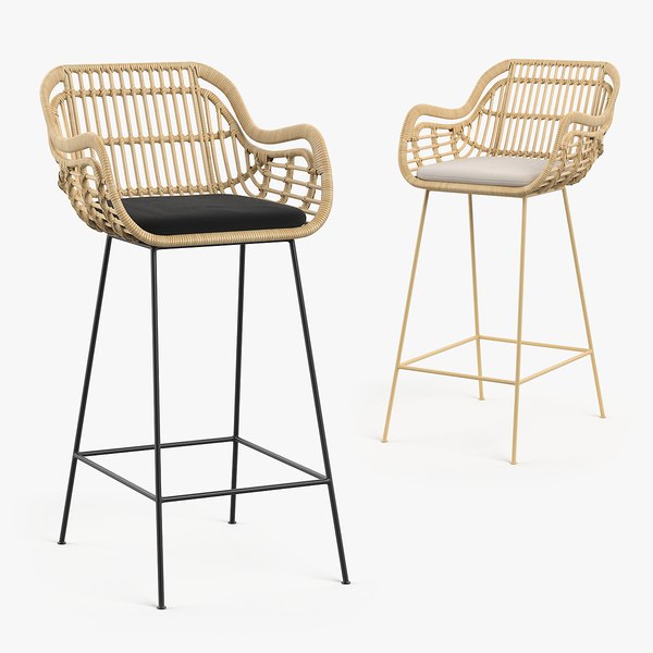 modèle 3D de Chaise de bar Chiloé RendezVousDeco - TurboSquid 2299012