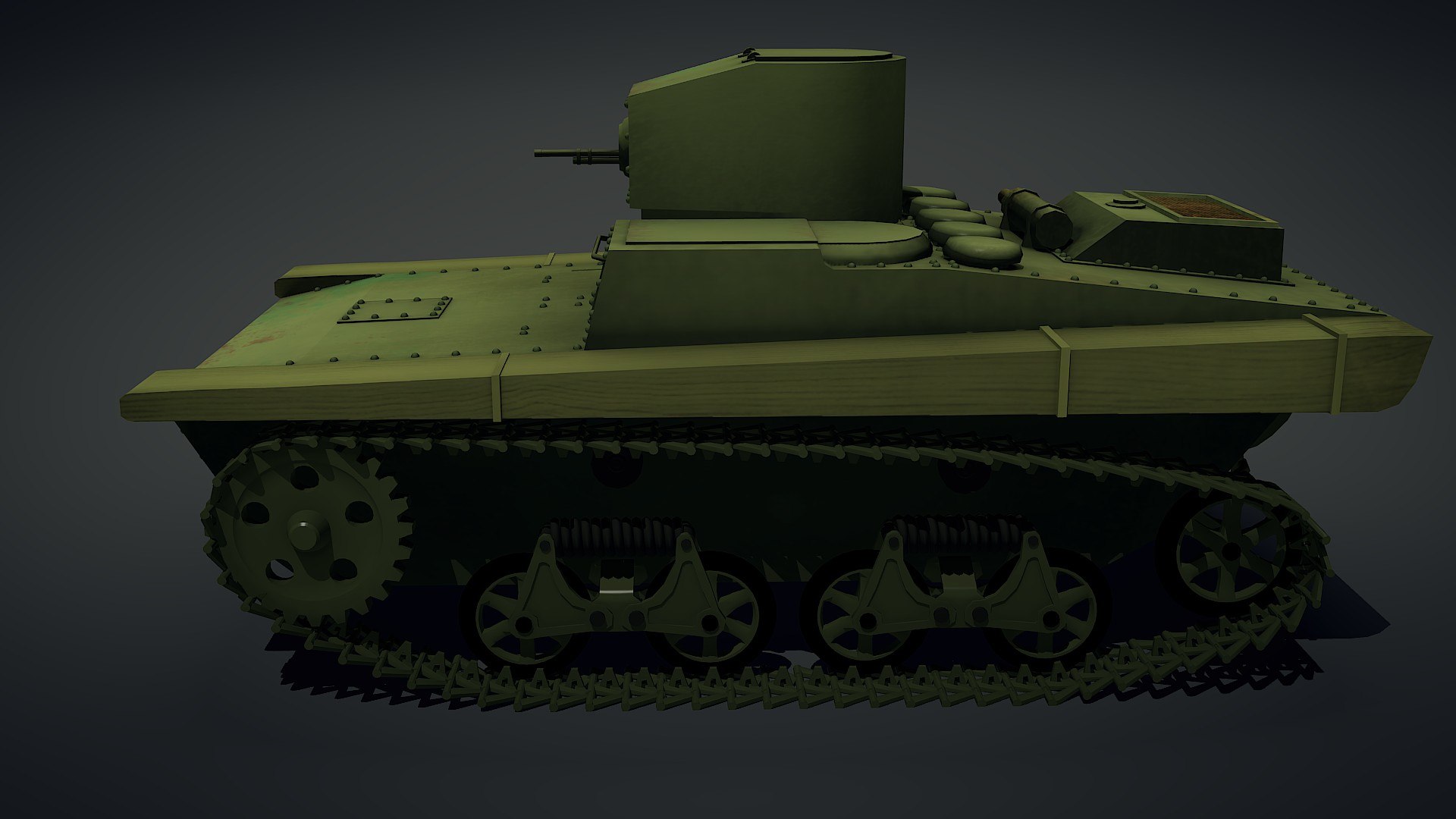 Tank T37a 3d Fbx