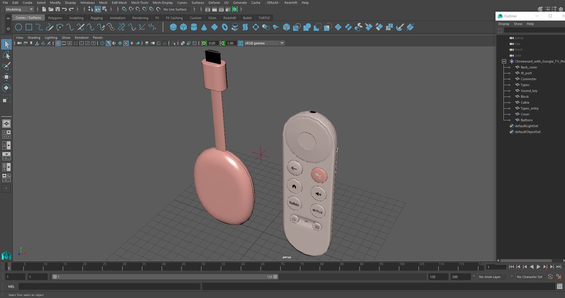Chromecast With Google TV Pink 3D Model - TurboSquid 2140995