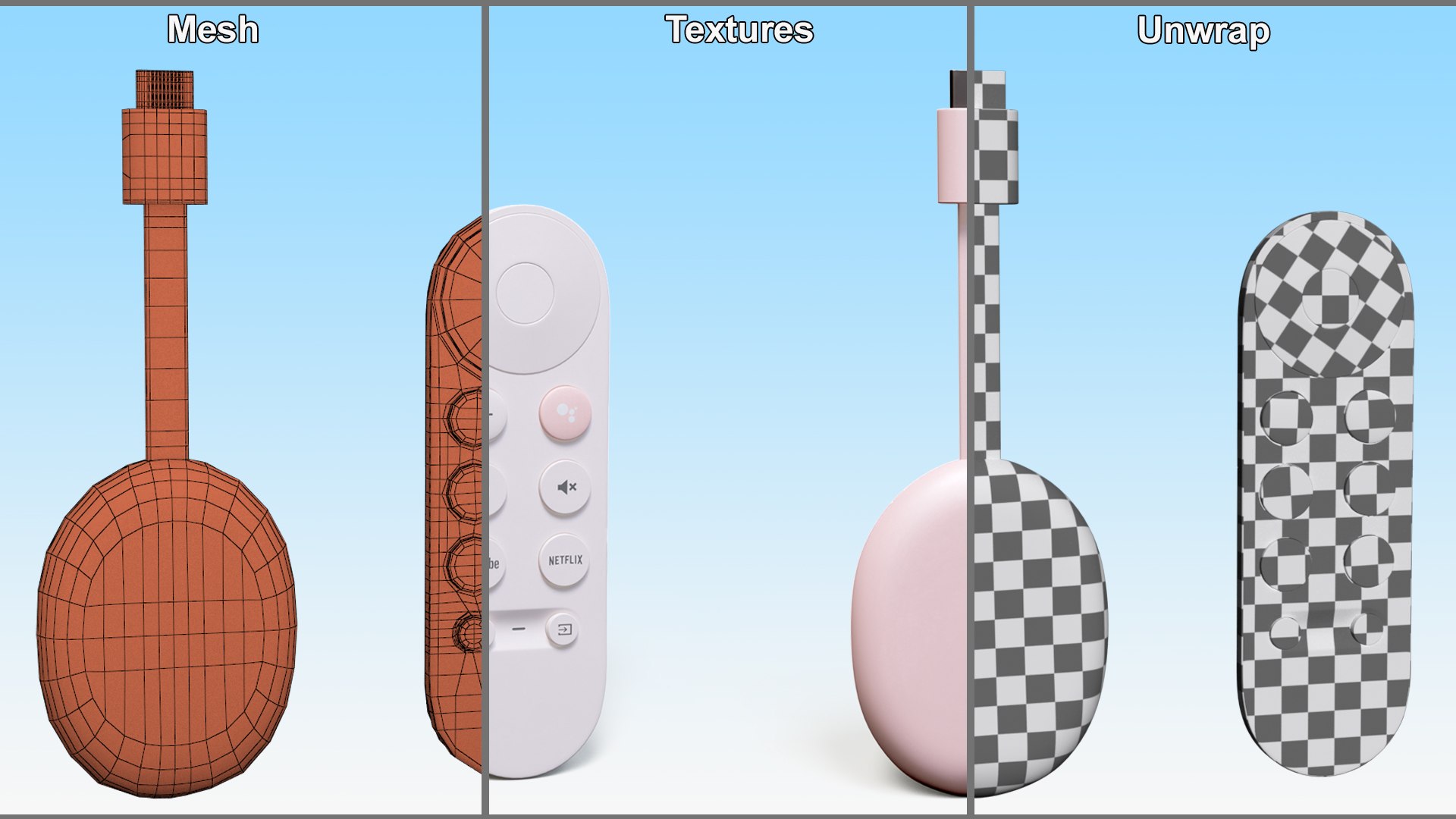 Chromecast With Google TV Pink 3D Model - TurboSquid 2140995