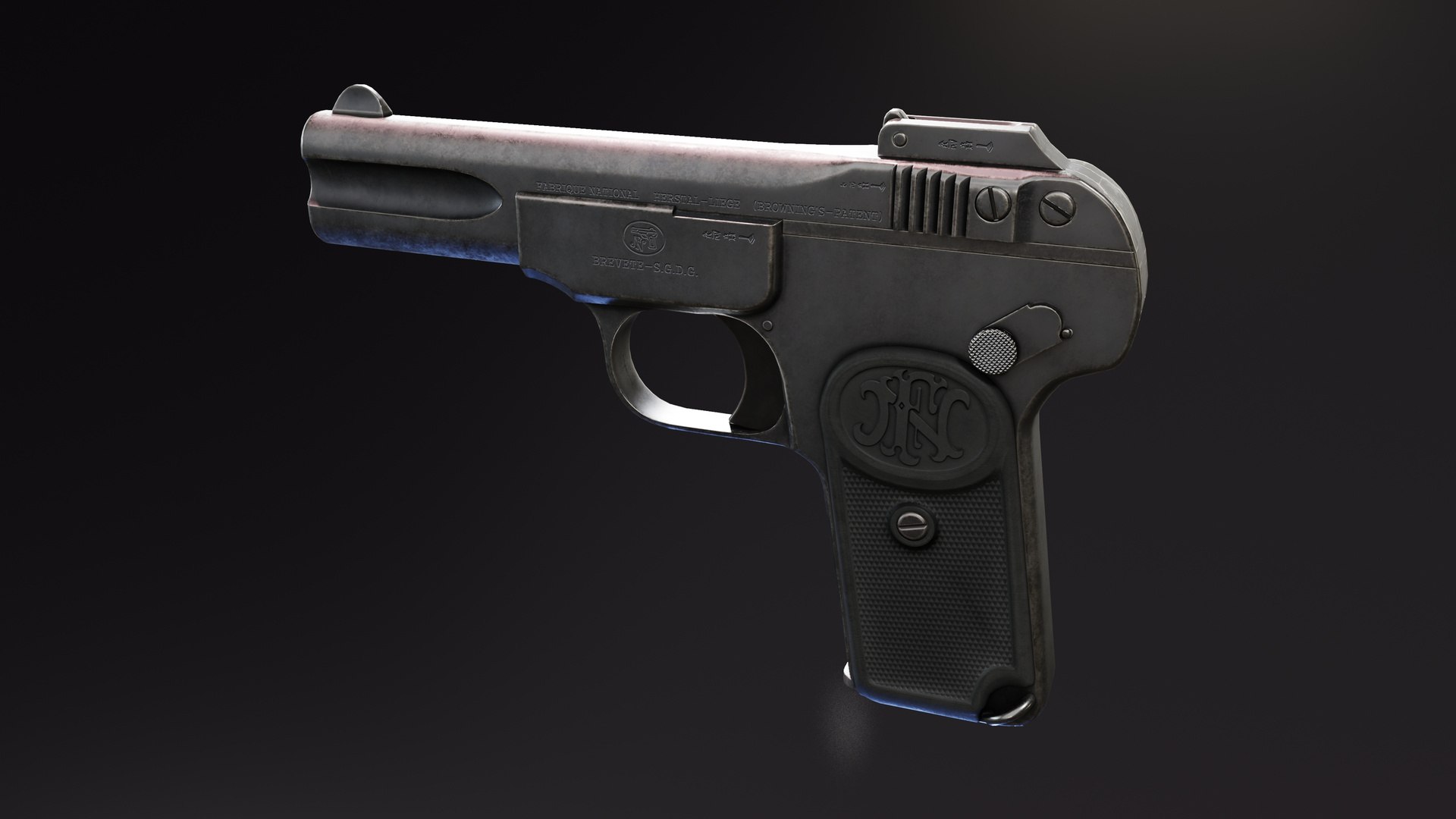 3D Model FN Browning M1900 - TurboSquid 1984028