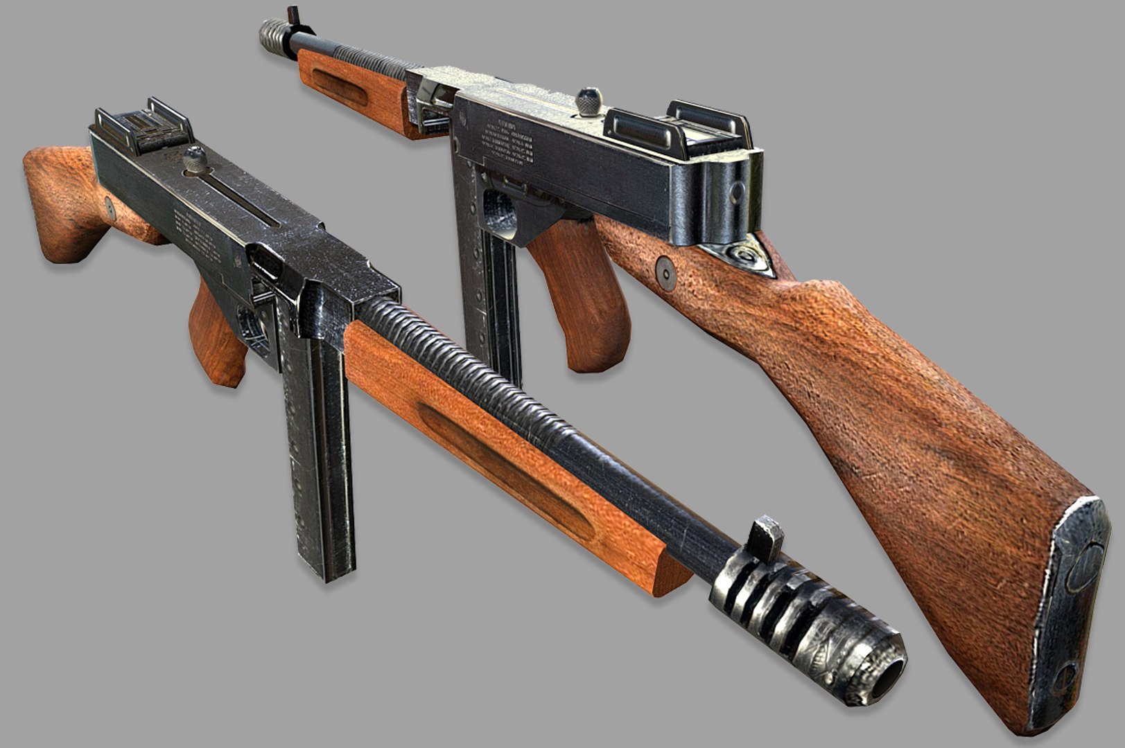 3d Model Thompson Submachine Gun