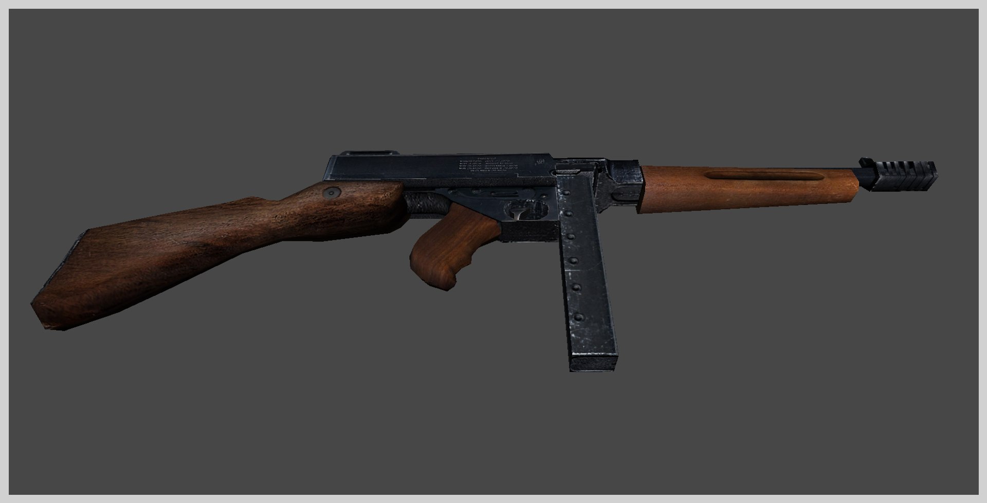 3d Model Thompson Submachine Gun