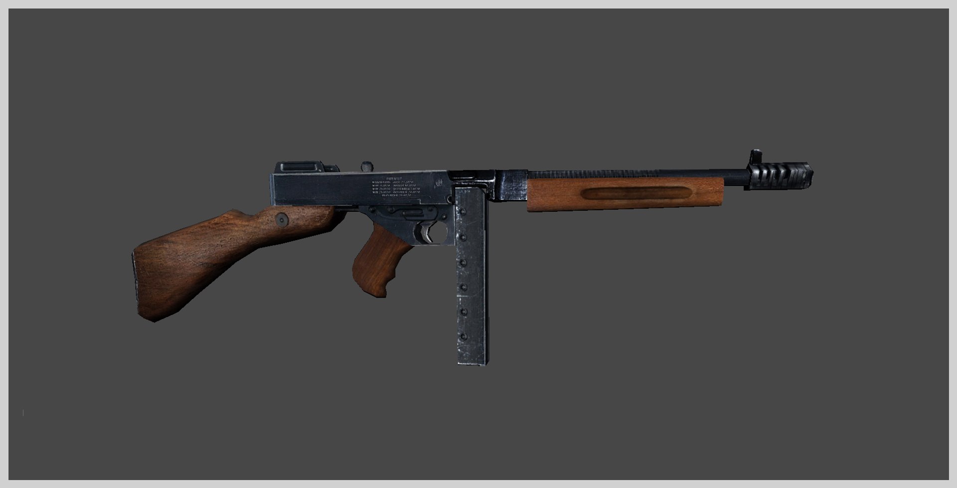 3d Model Thompson Submachine Gun