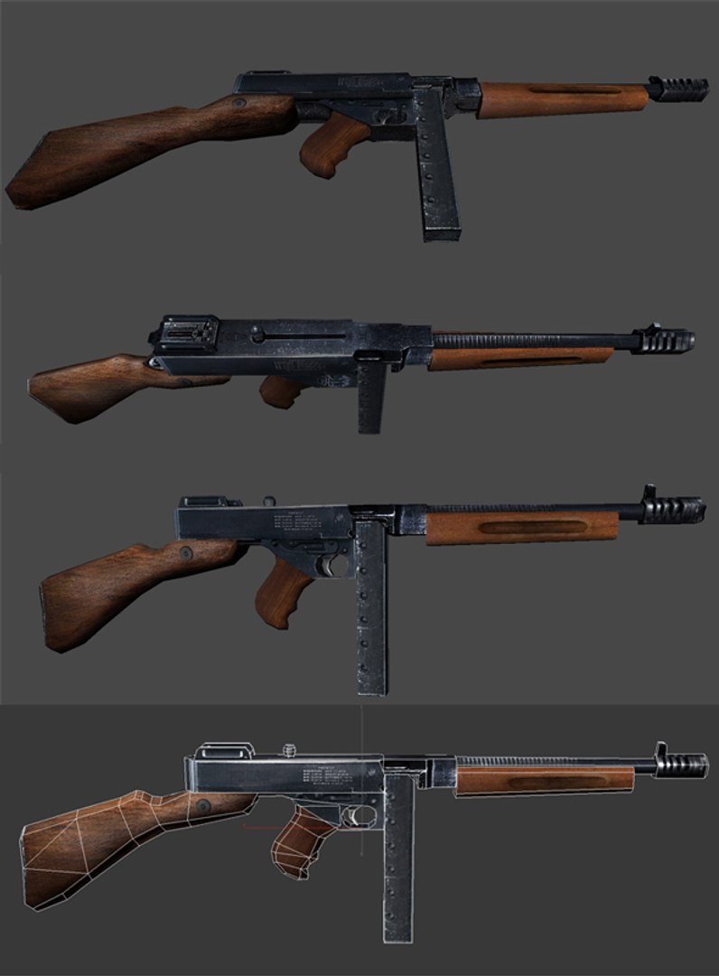 3d Model Thompson Submachine Gun