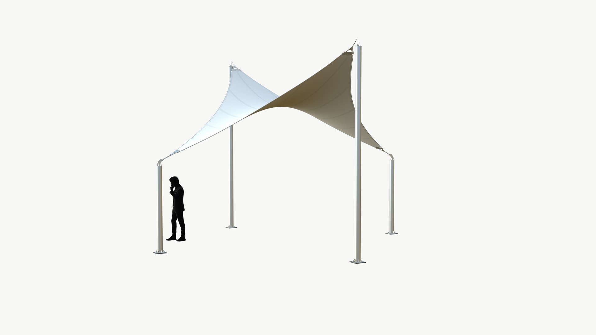 Tensile Structure Design 3D Model - TurboSquid 2152607