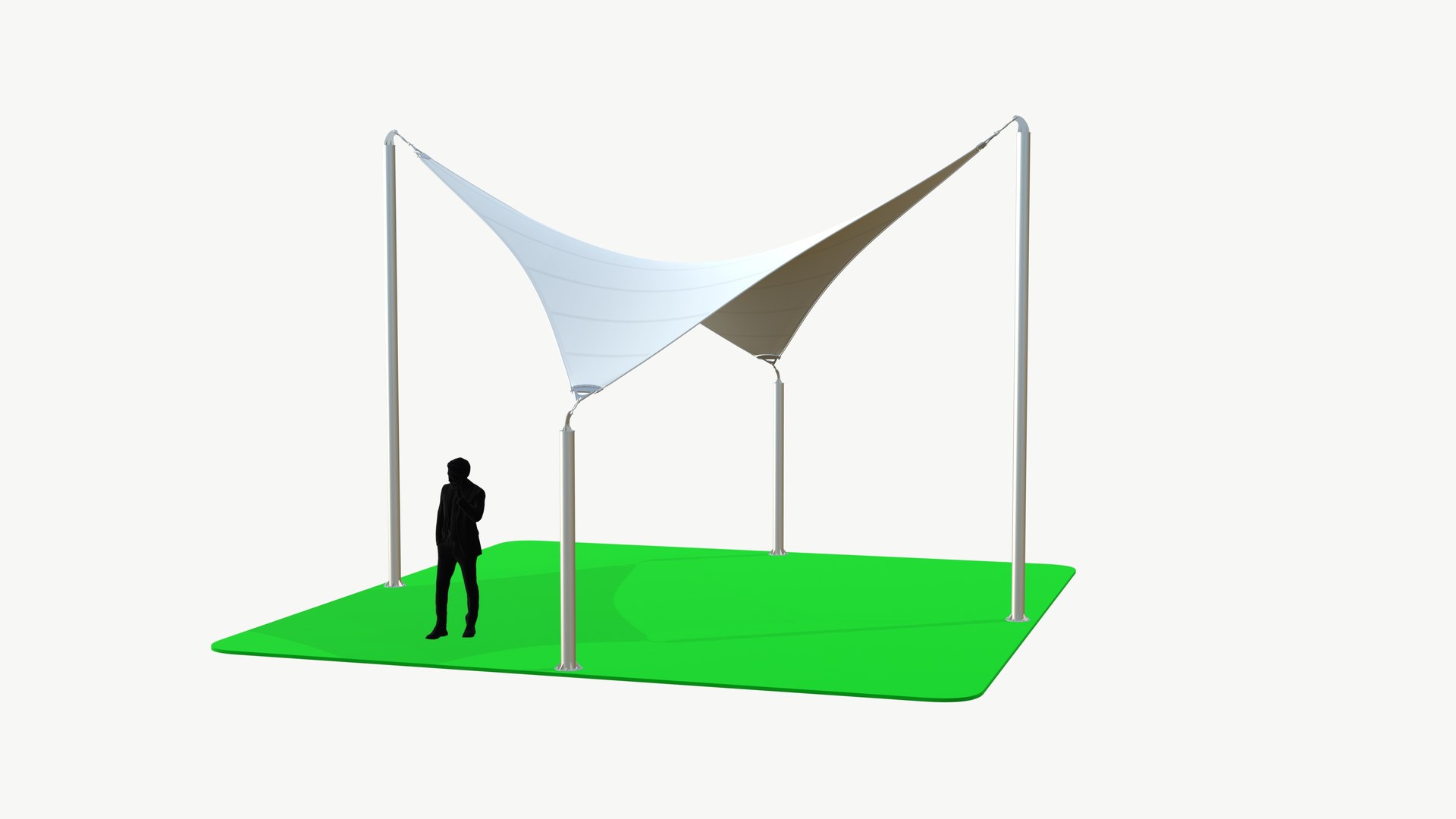 Tensile Structure Design 3D Model - TurboSquid 2152607