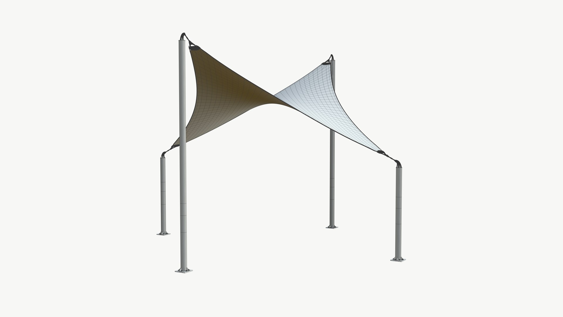 Tensile Structure Design 3D Model - TurboSquid 2152607