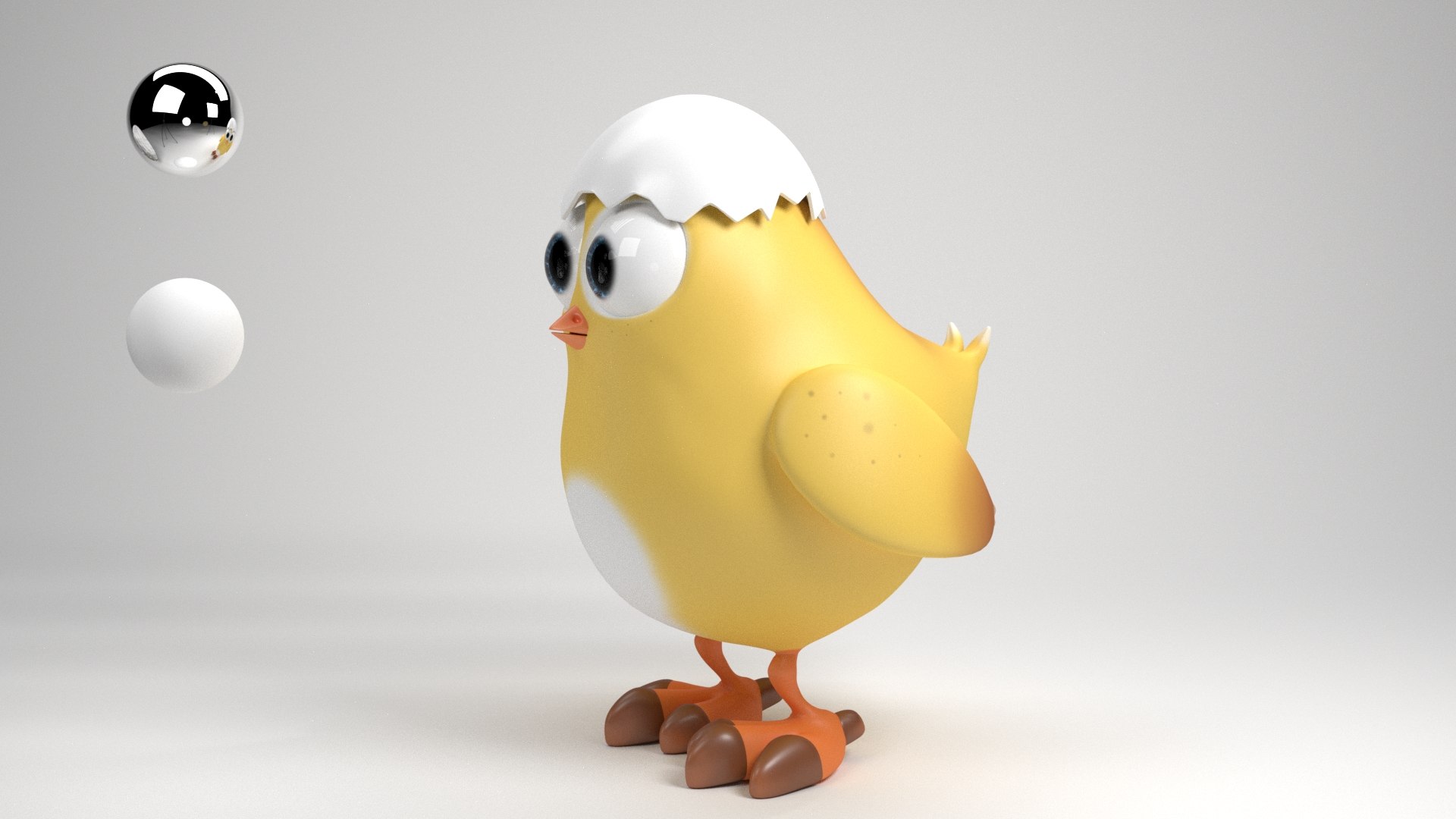 3D Chicken Cartoon Model - TurboSquid 1598343